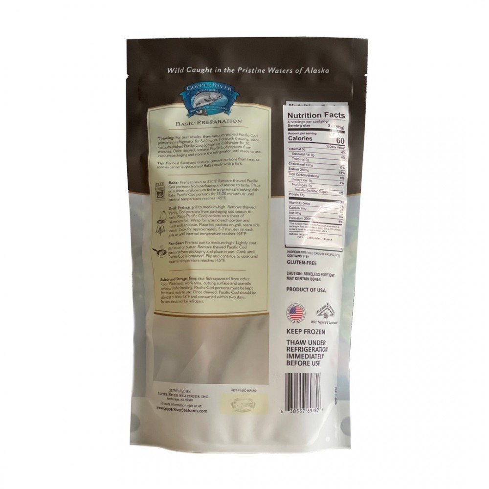 Copper River Seafood Alaska Pacific Cod Portions(340G)